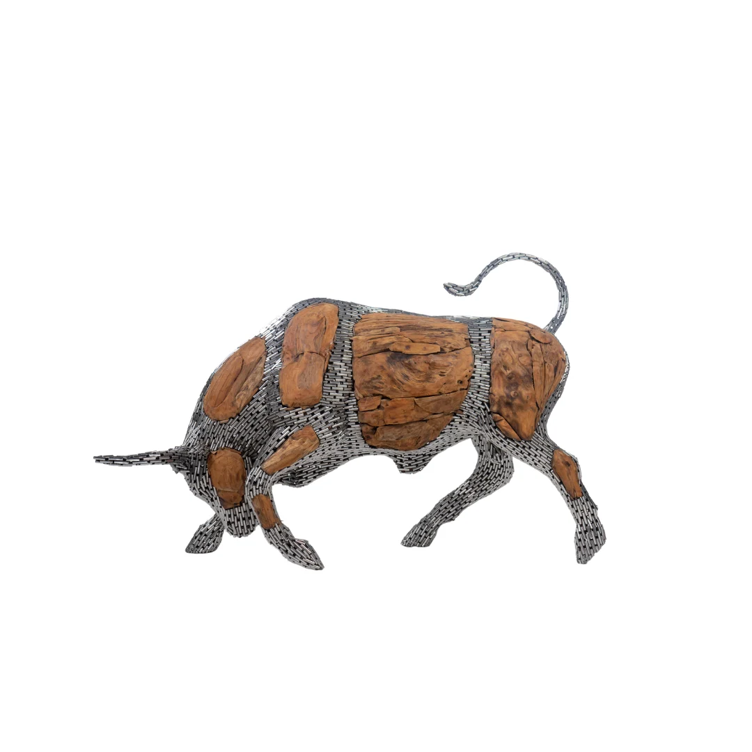 Stainless Bull Combine Wood - Timboel Art Gallery